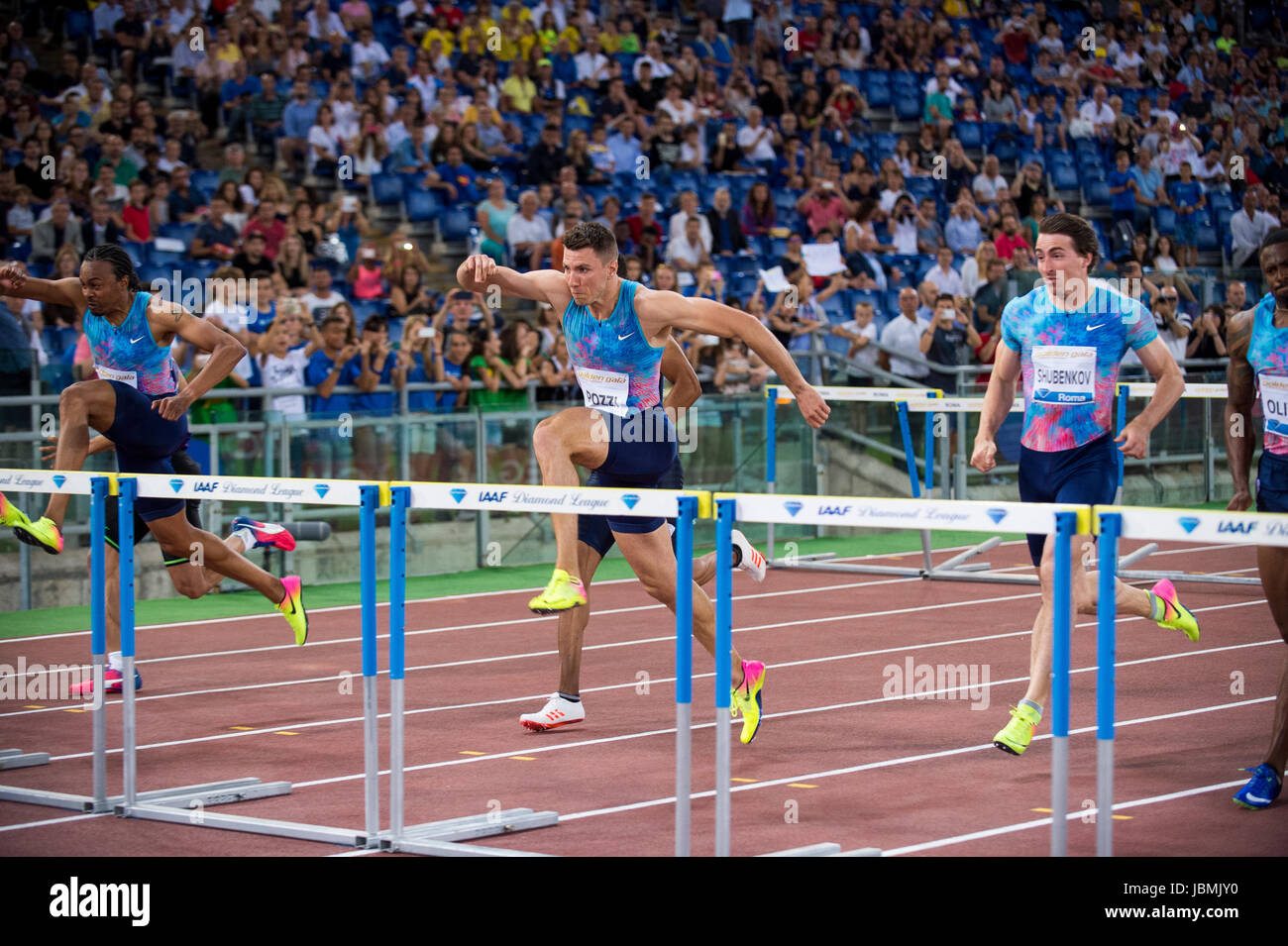 110m Men's Hurdles Stock Photo - Alamy