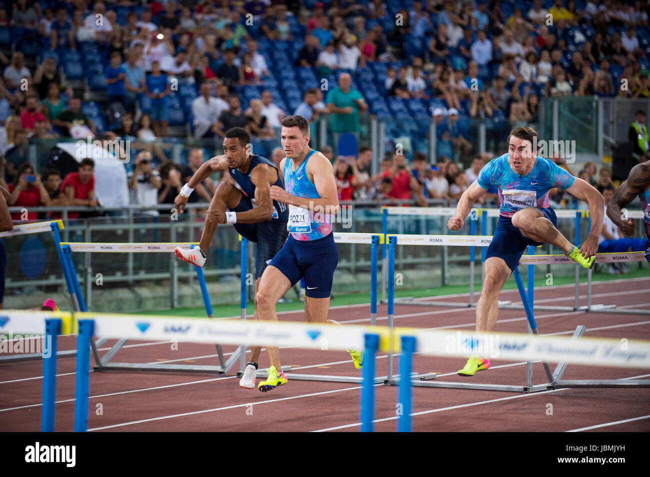 110m Men's Hurdles Stock Photo - Alamy