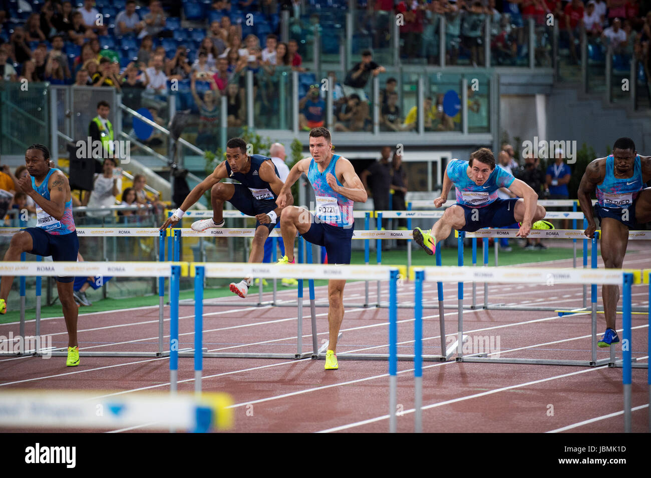 110m Men's Hurdles Stock Photo - Alamy