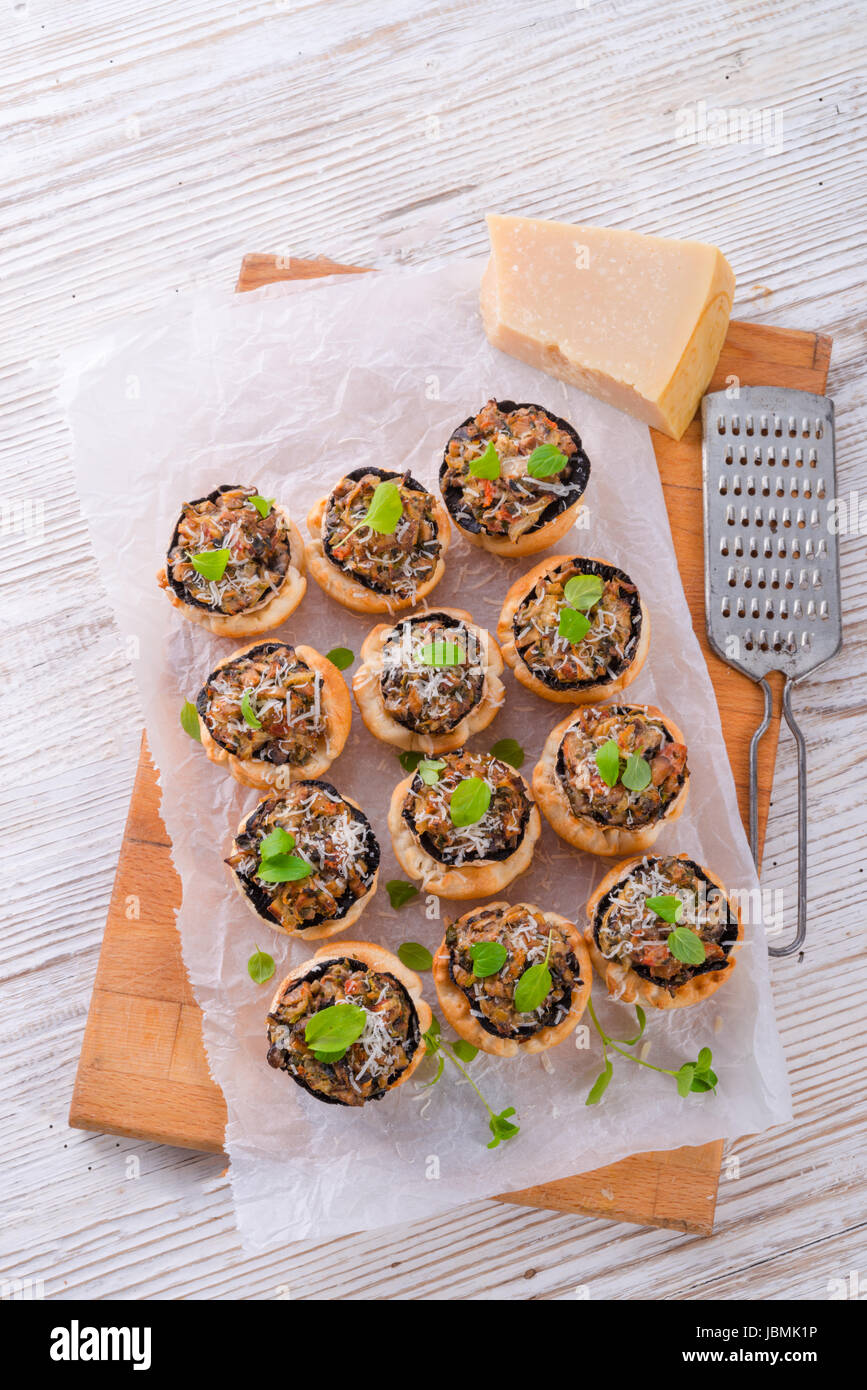 Champignons with puff pastry Stock Photo - Alamy