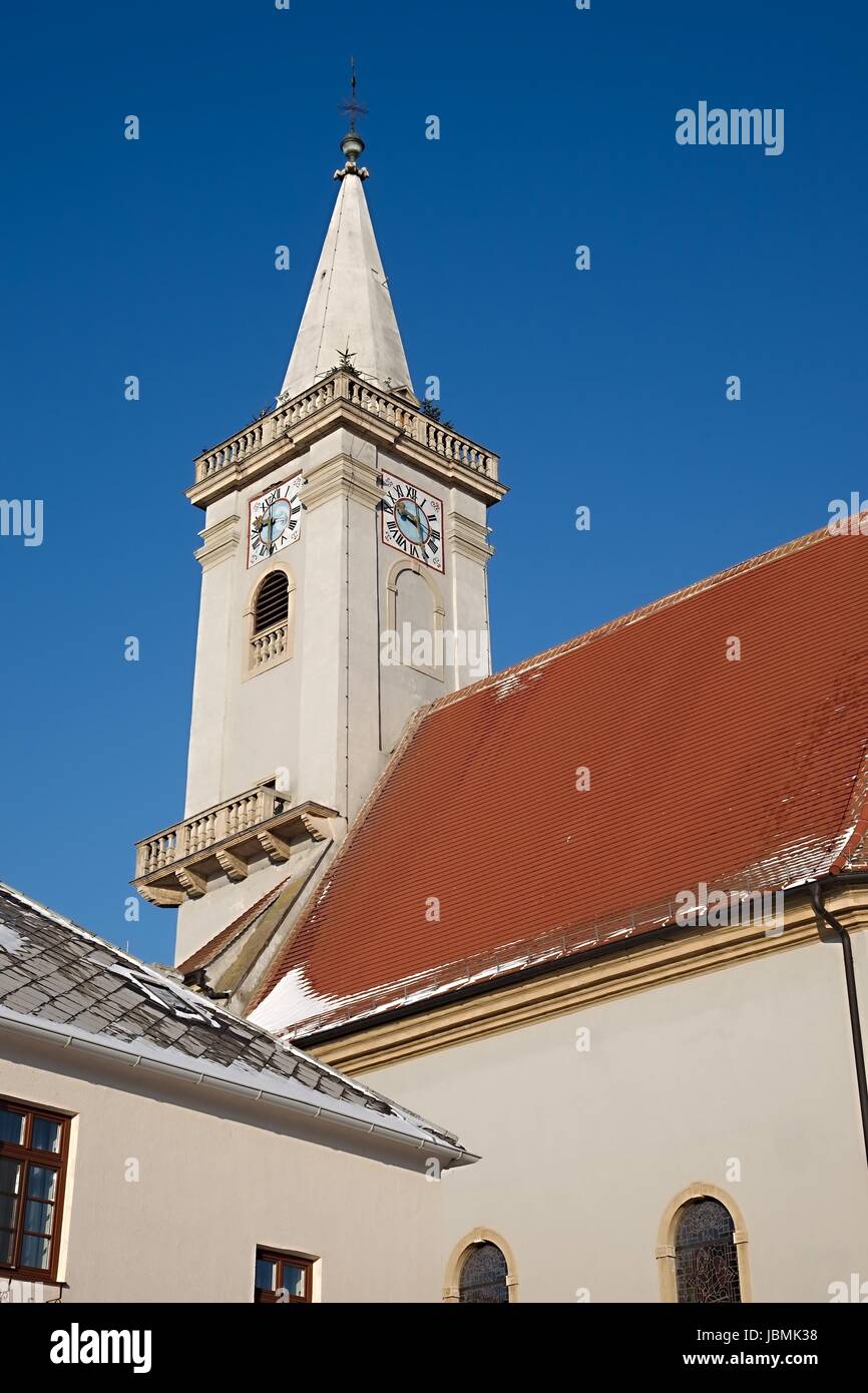 Small church tower of a town Stock Photo - Alamy
