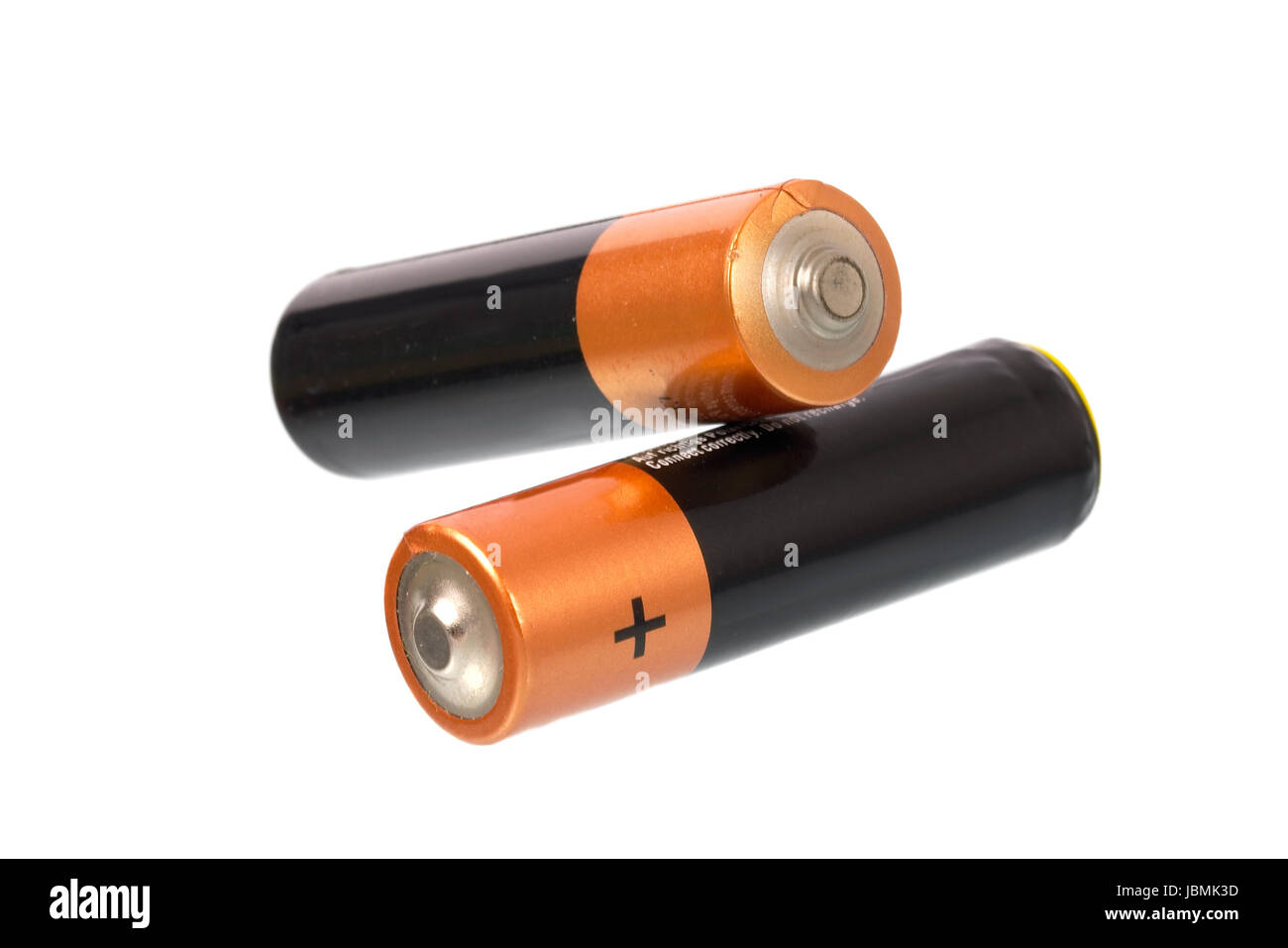 A set a of AA size batteries on white background Stock Photo - Alamy