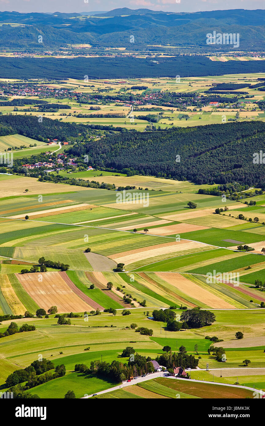 Aerial view of agricultural fields Stock Photo - Alamy