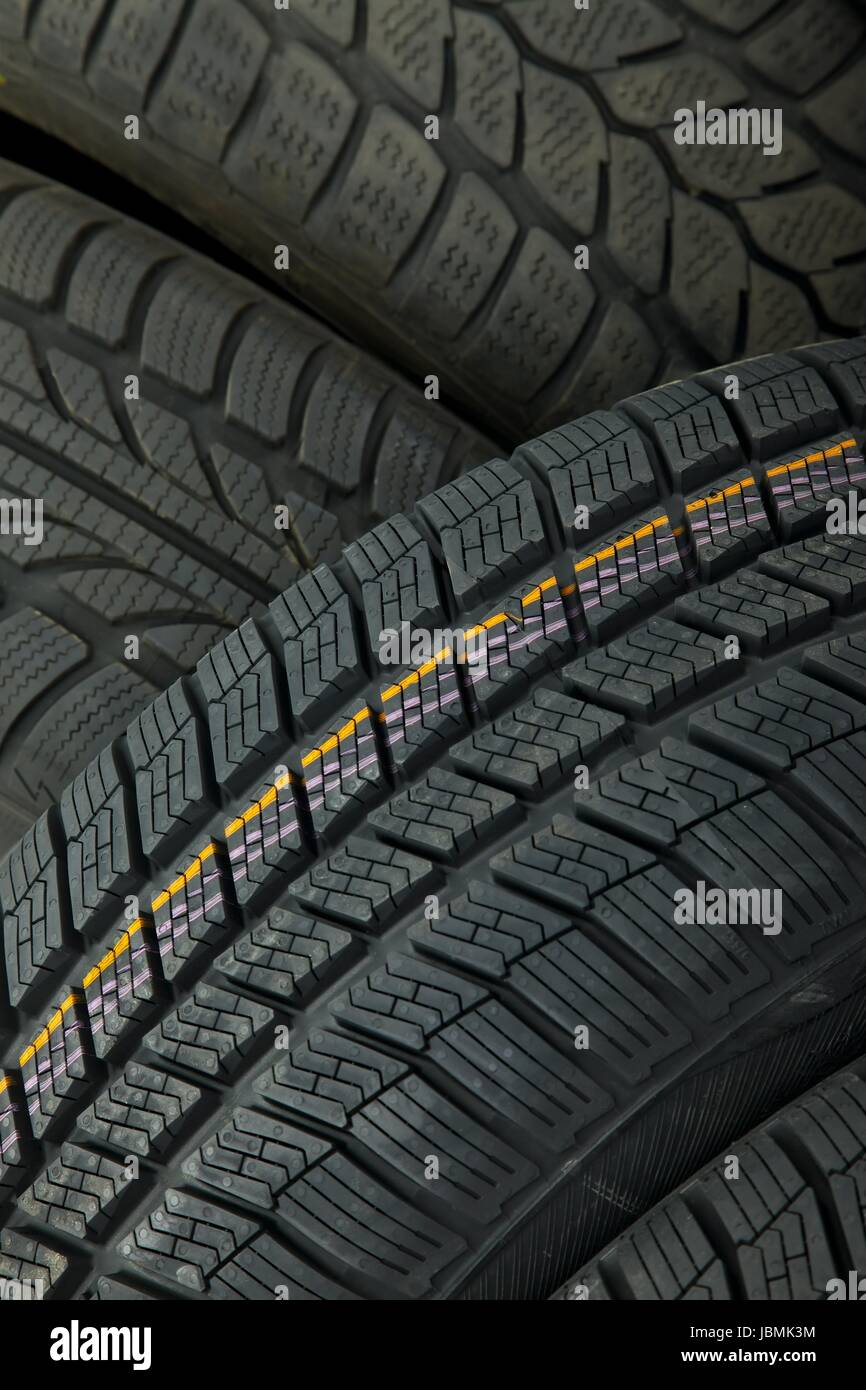 Tyre texture closeup os various patterns Stock Photo - Alamy
