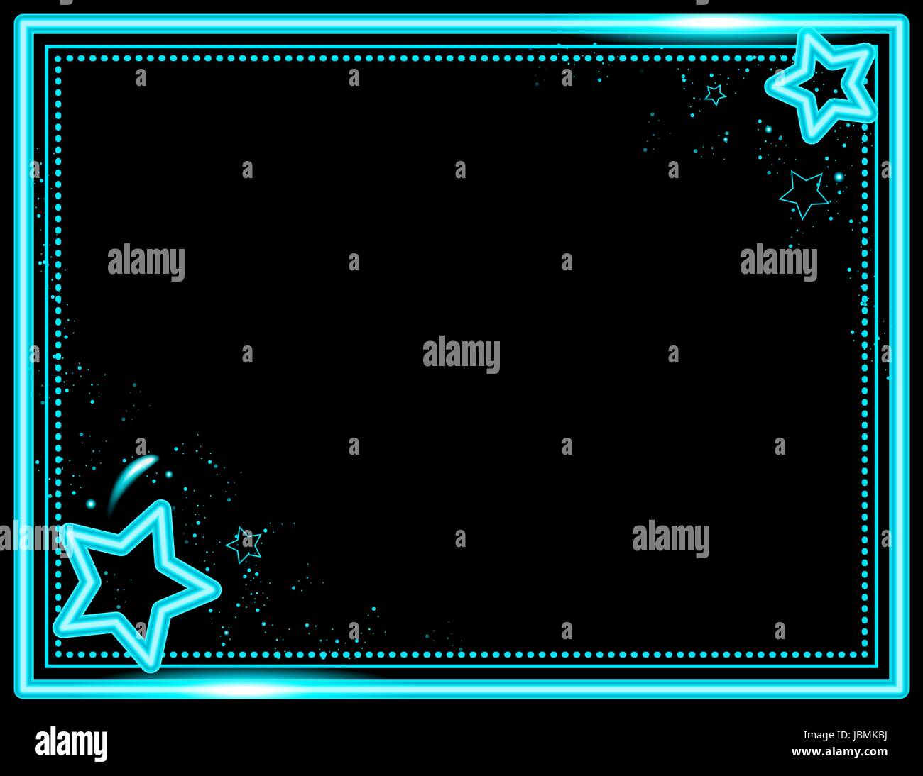 Neon Star Frame-Stars and sparkle decorate this neon colored frame ...