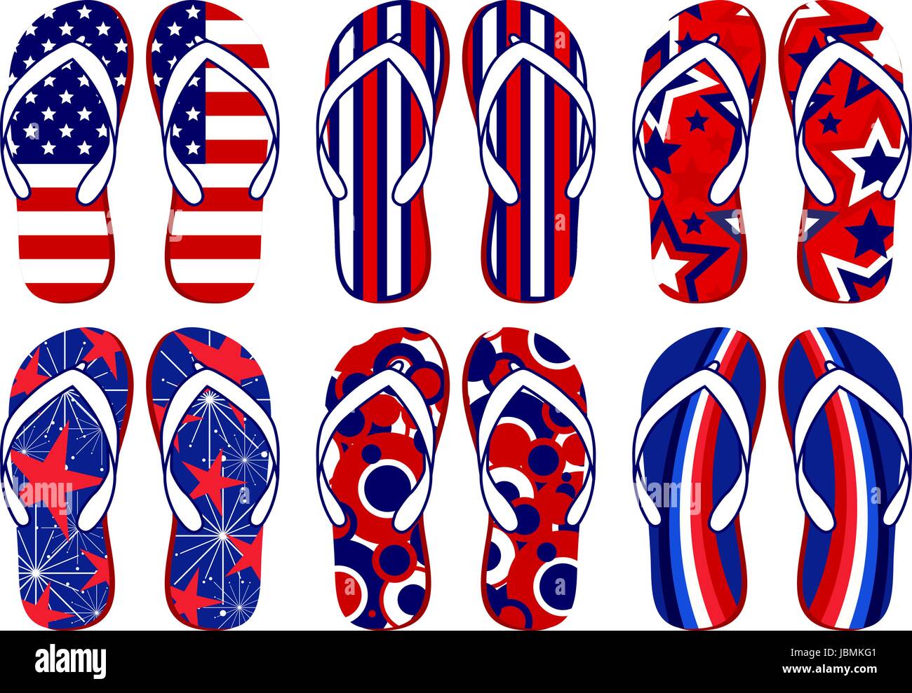 American Flag Flip Flops Stock Vector Image & Art - Alamy