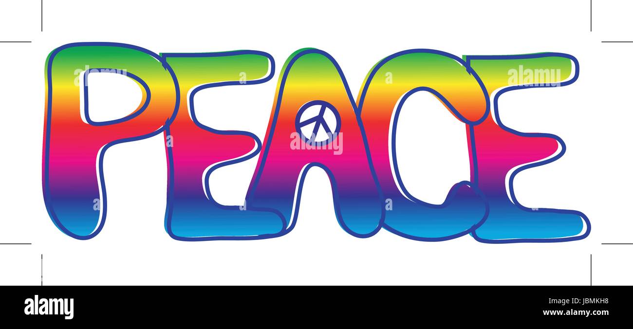 Peace Text with peace sign symbols Stock Vector Image & Art - Alamy