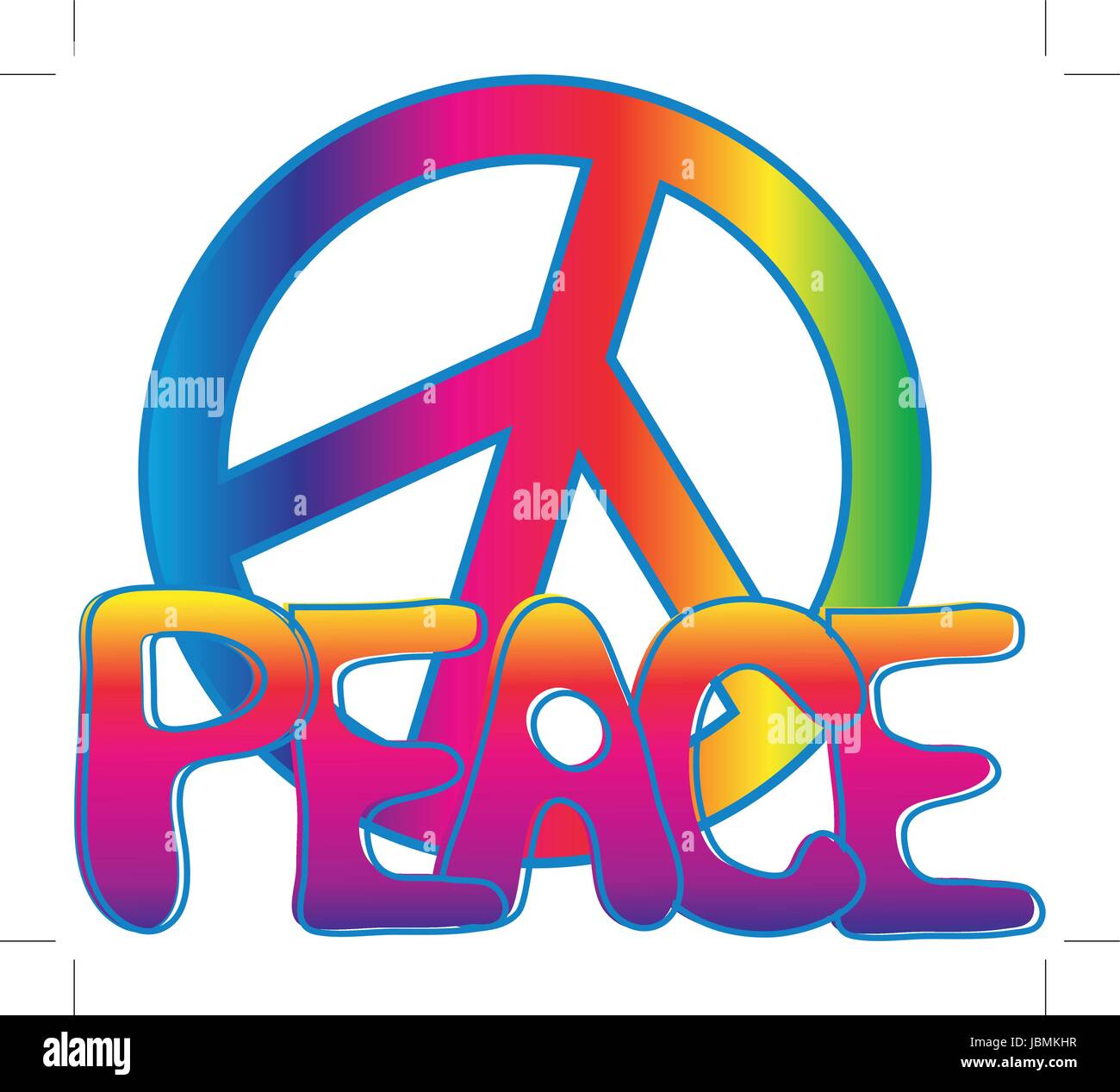 Peace Text with peace sign symbols Stock Vector Image & Art - Alamy