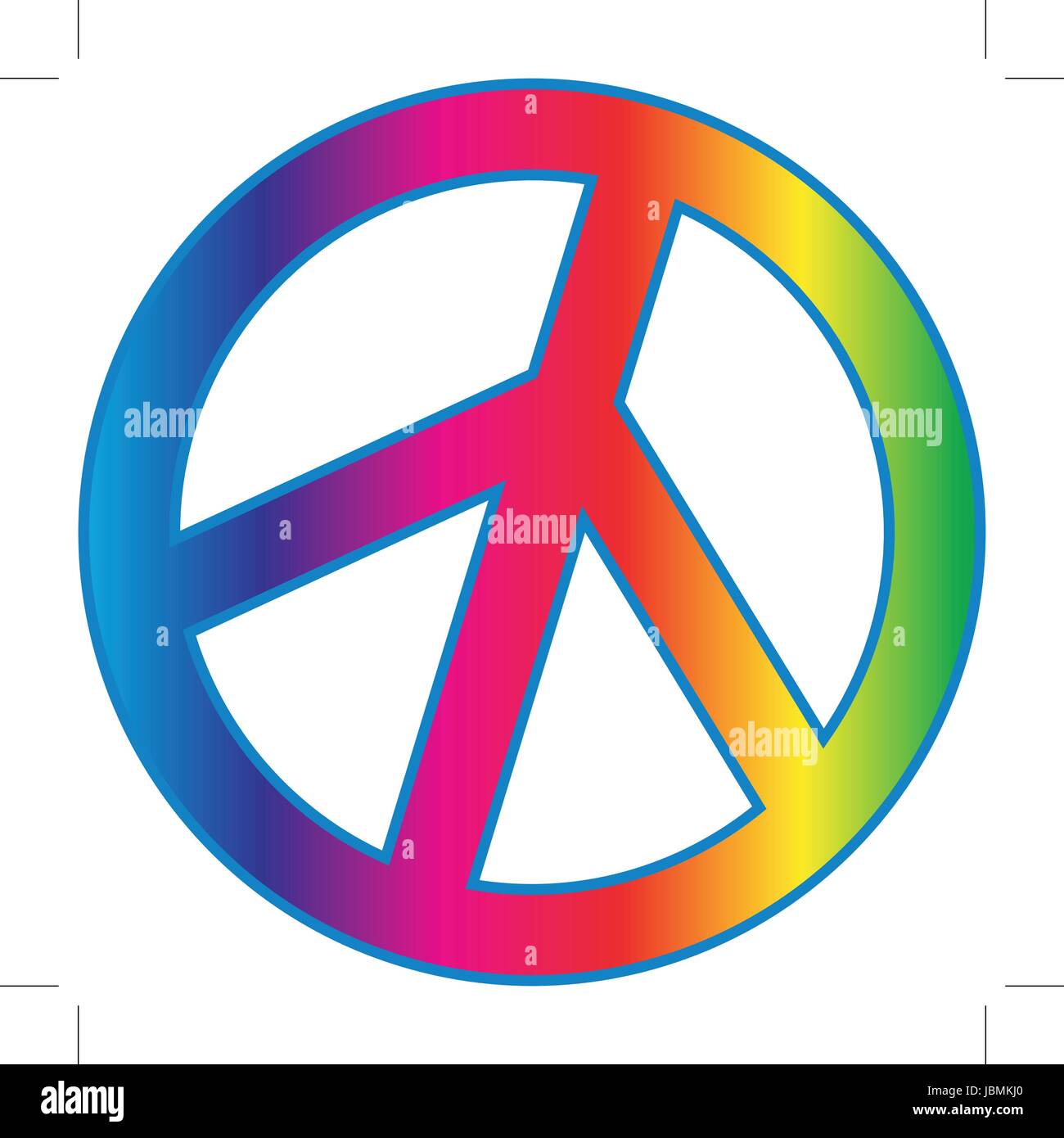Rainbow Peace Sign Clip Art