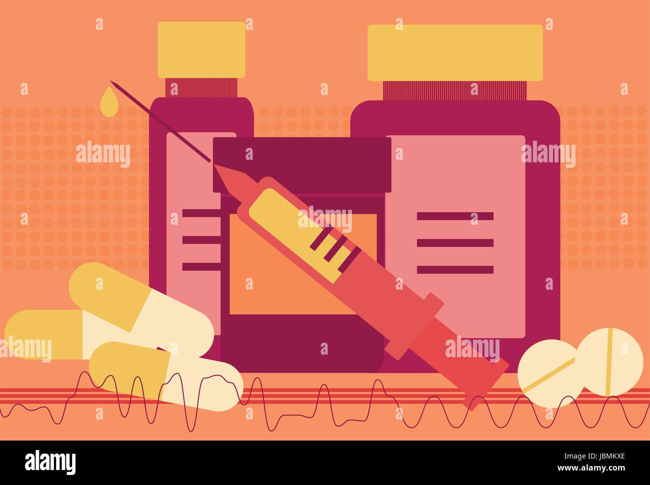 Medicine -Medicine collage featuring pill, drug bottles, a syringe and ...