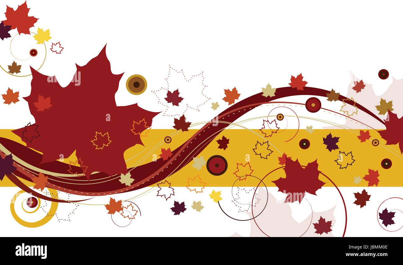 Autumn Leaves in Red-Autumn leaves with large red leaves and abstract ...