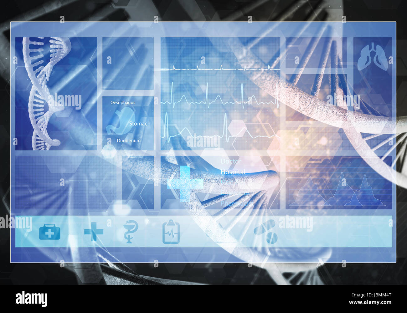 Medicine user interface Stock Photo - Alamy