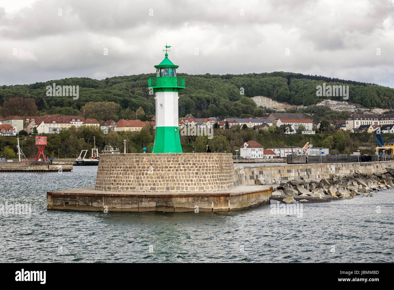 Die Mole in Saßnitz auf der Insel Rügen Stock Photo - Alamy