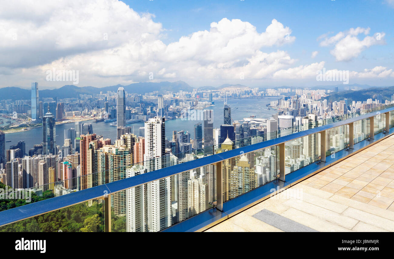Hong Kong skyline. View from Victoria Peak Stock Photo - Alamy