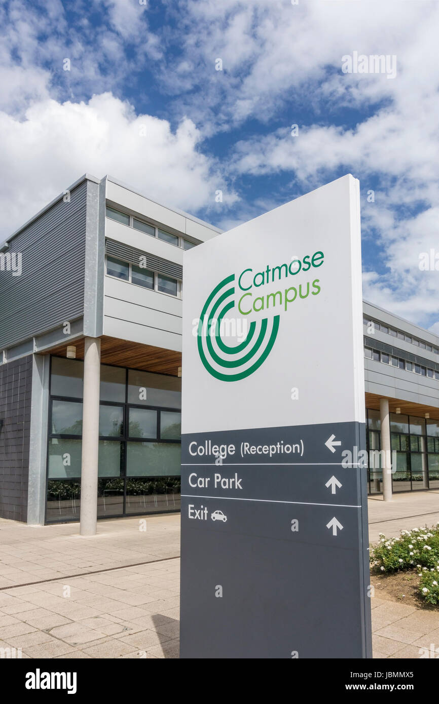 Catmose College secondary academy school and sign, Catmose Campus ...