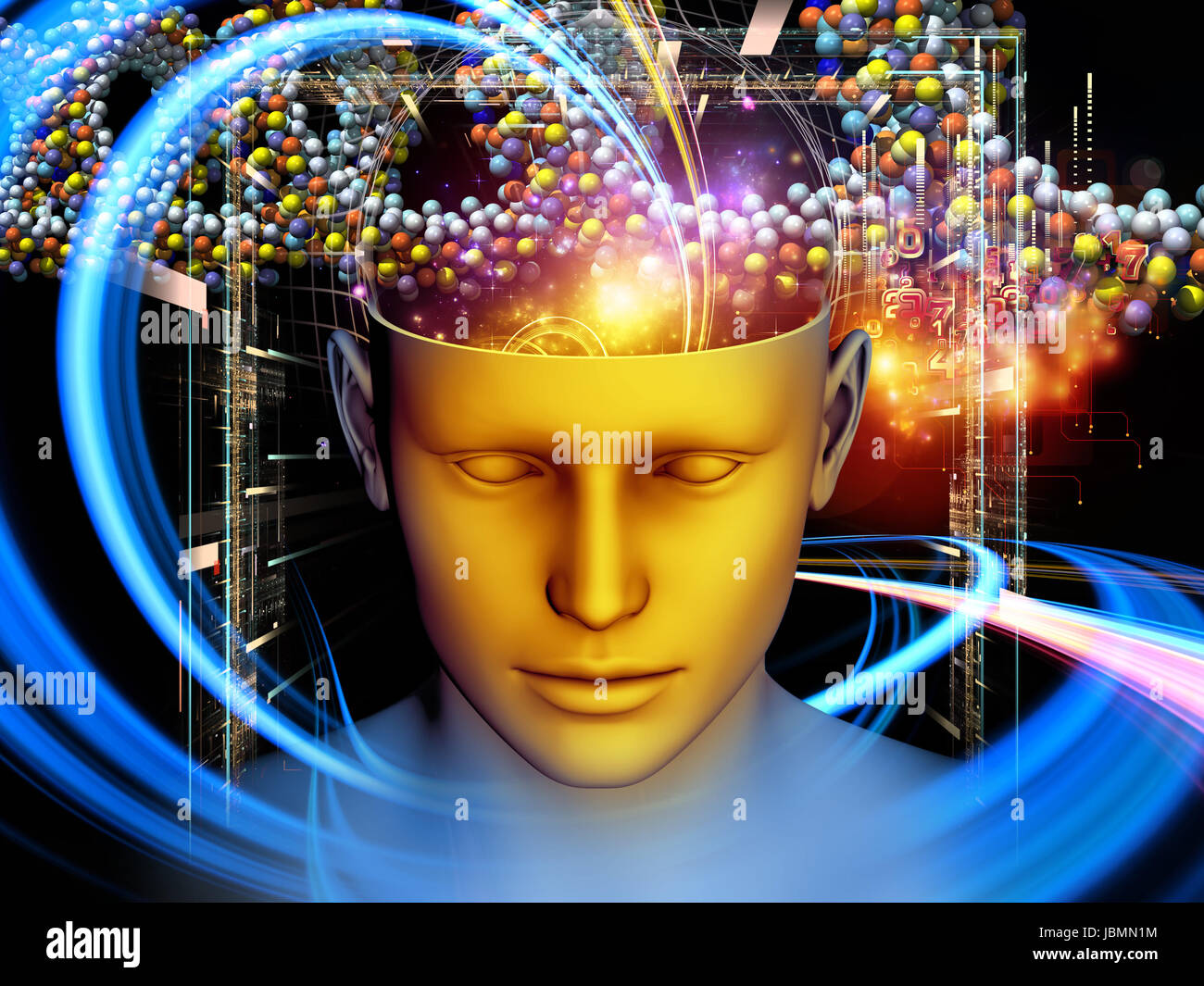 Interplay of human head and symbolic elements on the subject of human ...