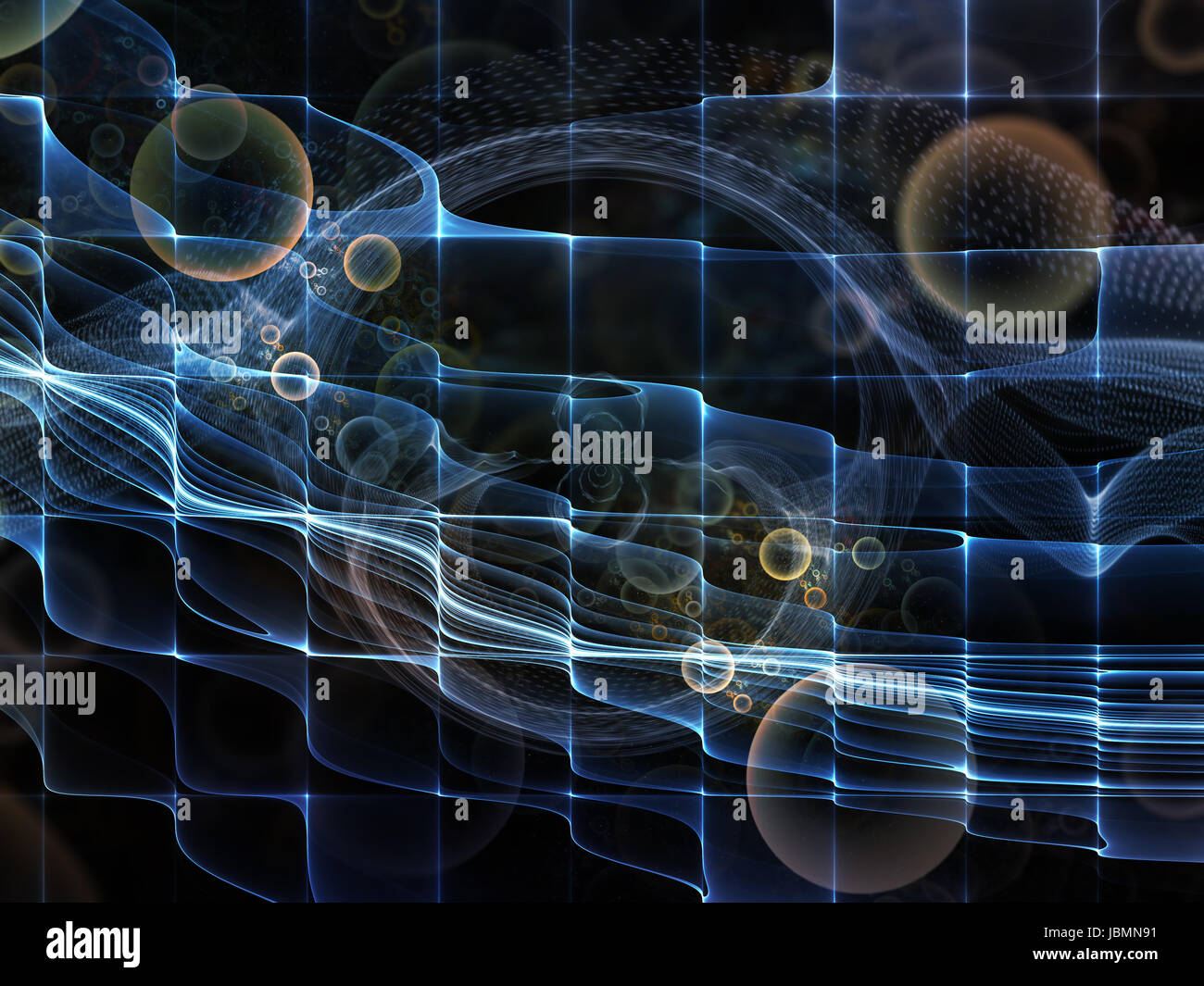 Geometry of Space series. Backdrop composed of conceptual grids, curves ...