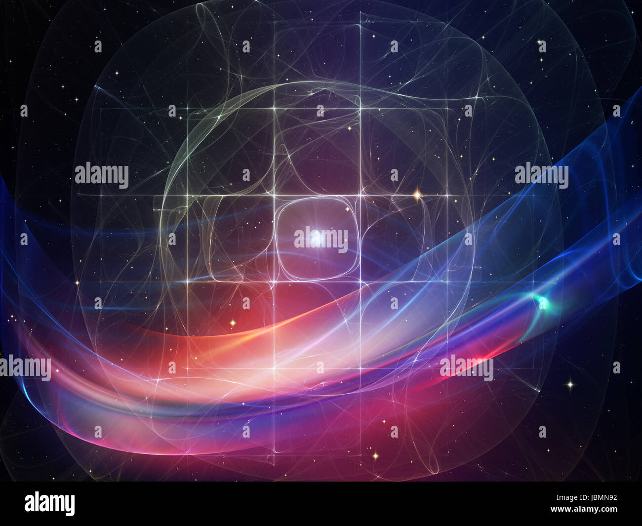 Geometry of Space series. Design composed of conceptual grids, curves ...