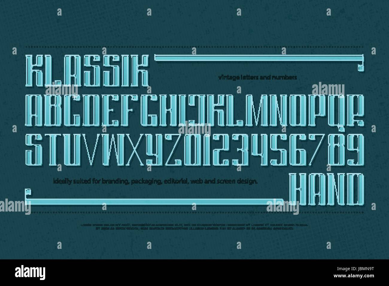 vintage alphabet letters and numbers. vector font type design ...