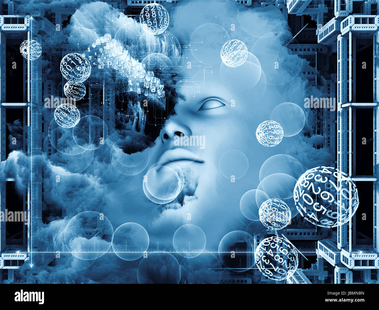 Beyond Human series. Composition of human, fractal and natural forms on ...