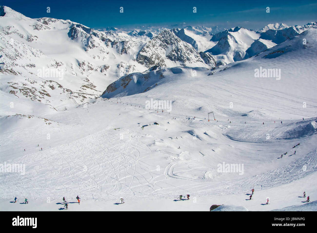 Ski resort of Neustift Stubai glacier Austria Stock Photo - Alamy