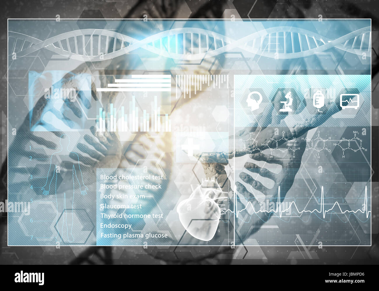 Medicine user interface Stock Photo - Alamy