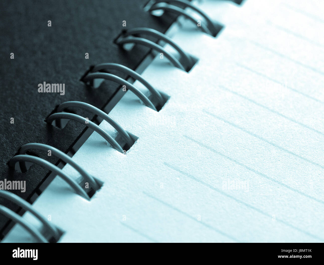 Notebook note pad page picture - cool cyanotype Stock Photo - Alamy