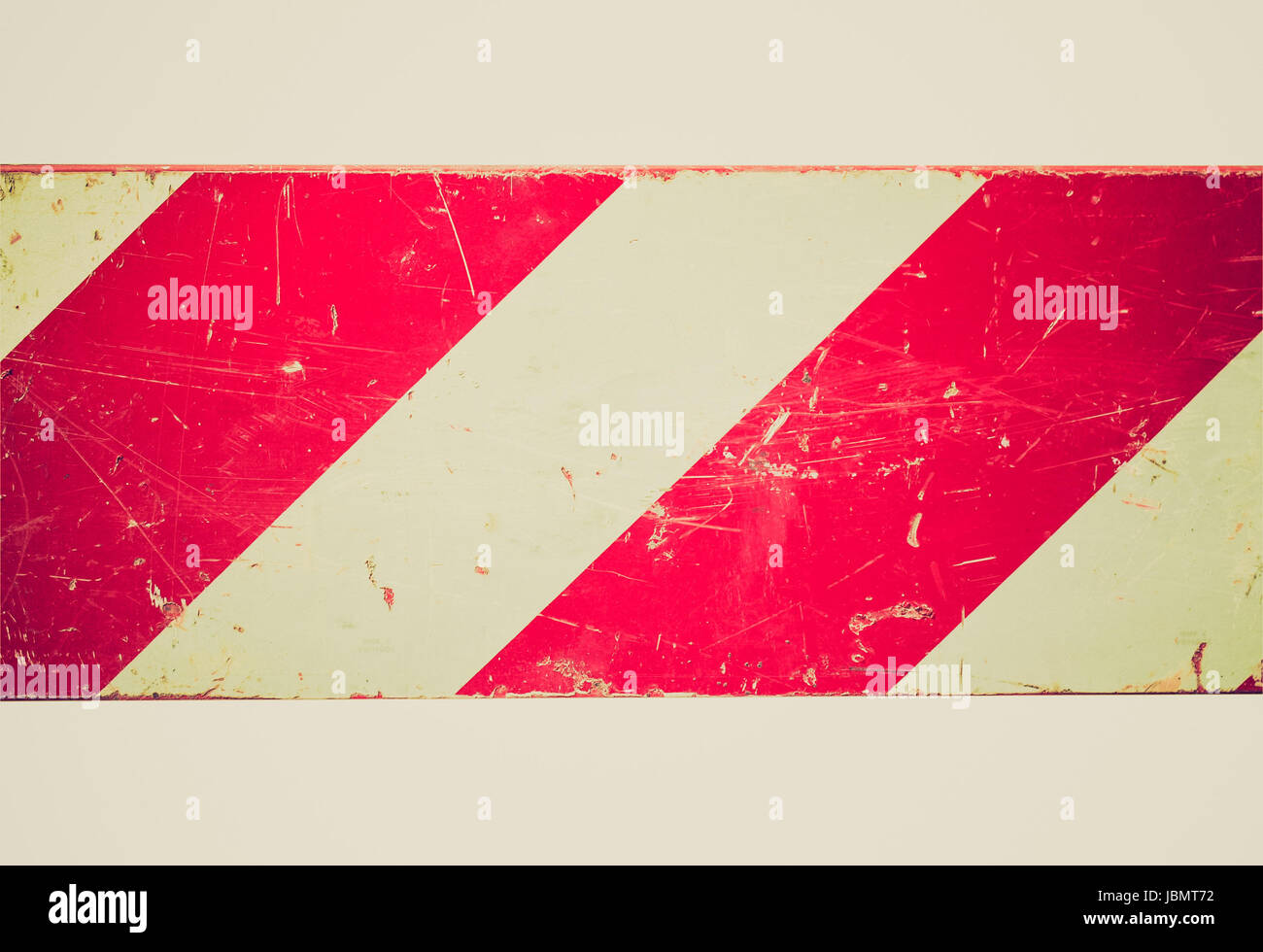 Vintage retro looking Red and white stripes traffic sign Stock Photo ...