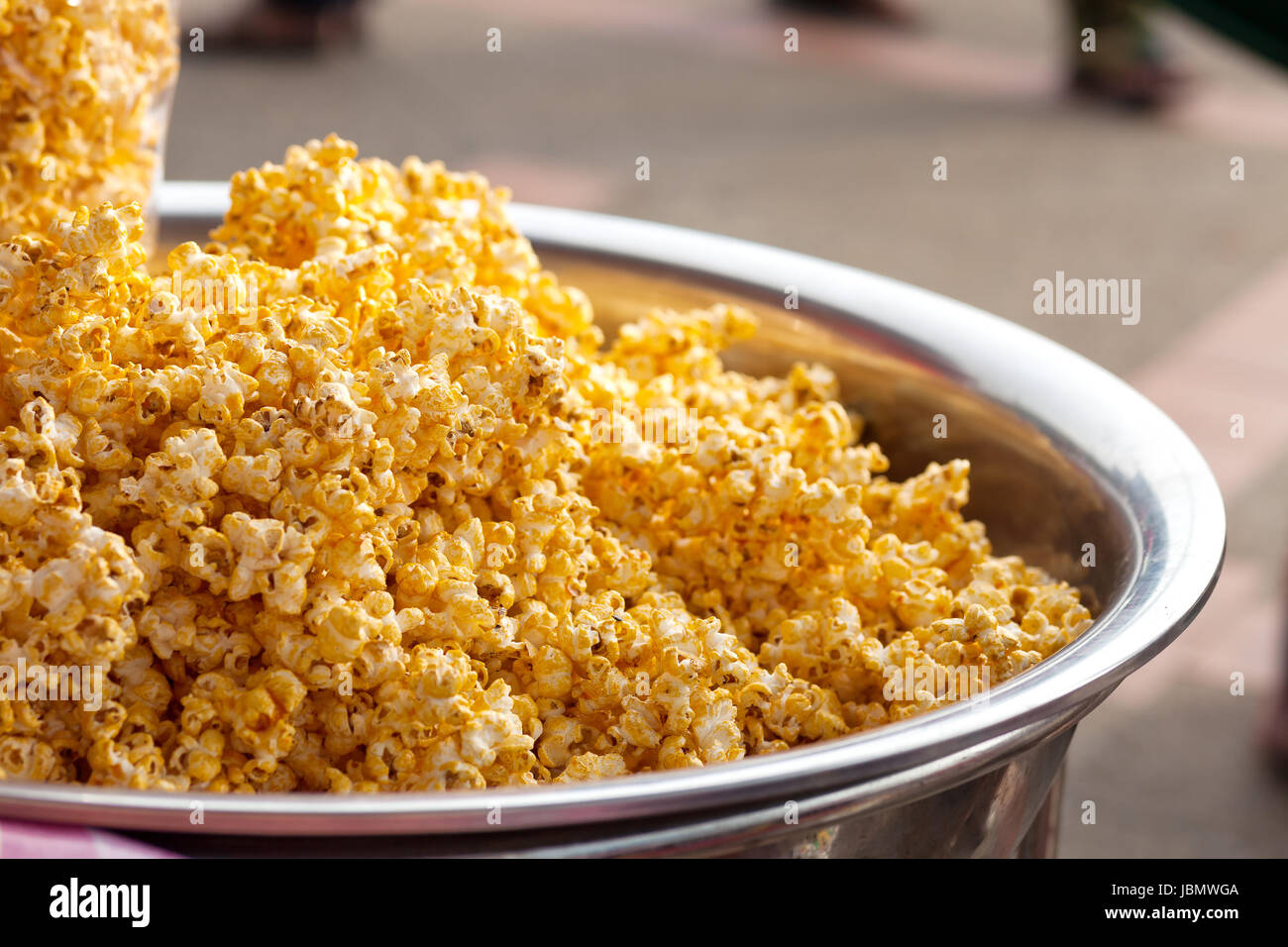 Sweet pop corn in big bowl Stock Photo - Alamy