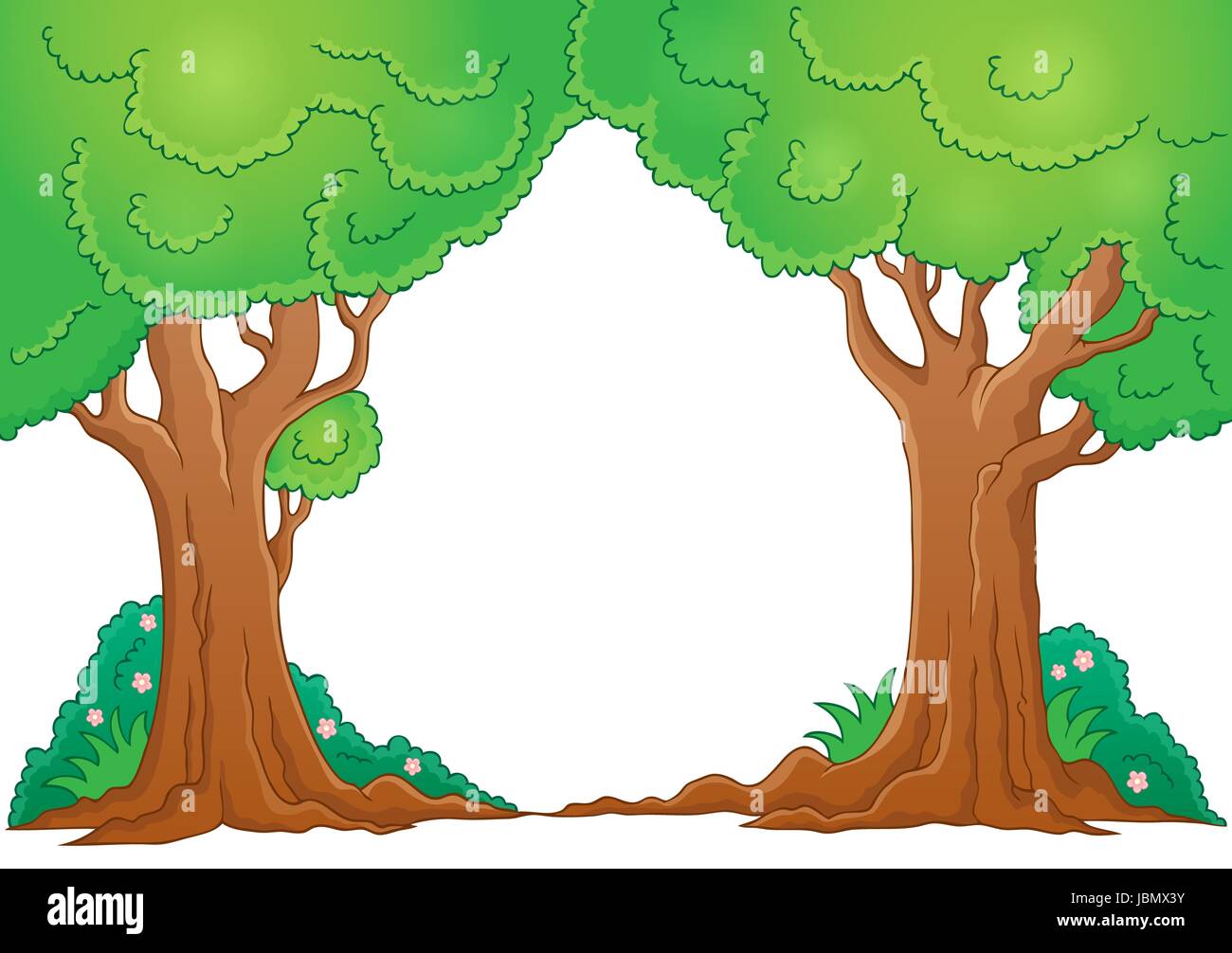 Tree theme image 7 - picture illustration Stock Photo - Alamy