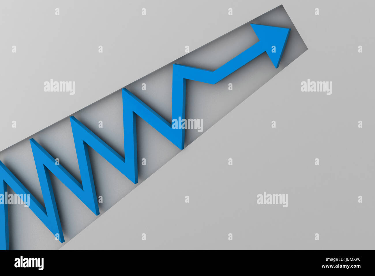 blue arrow in business graph Stock Photo - Alamy