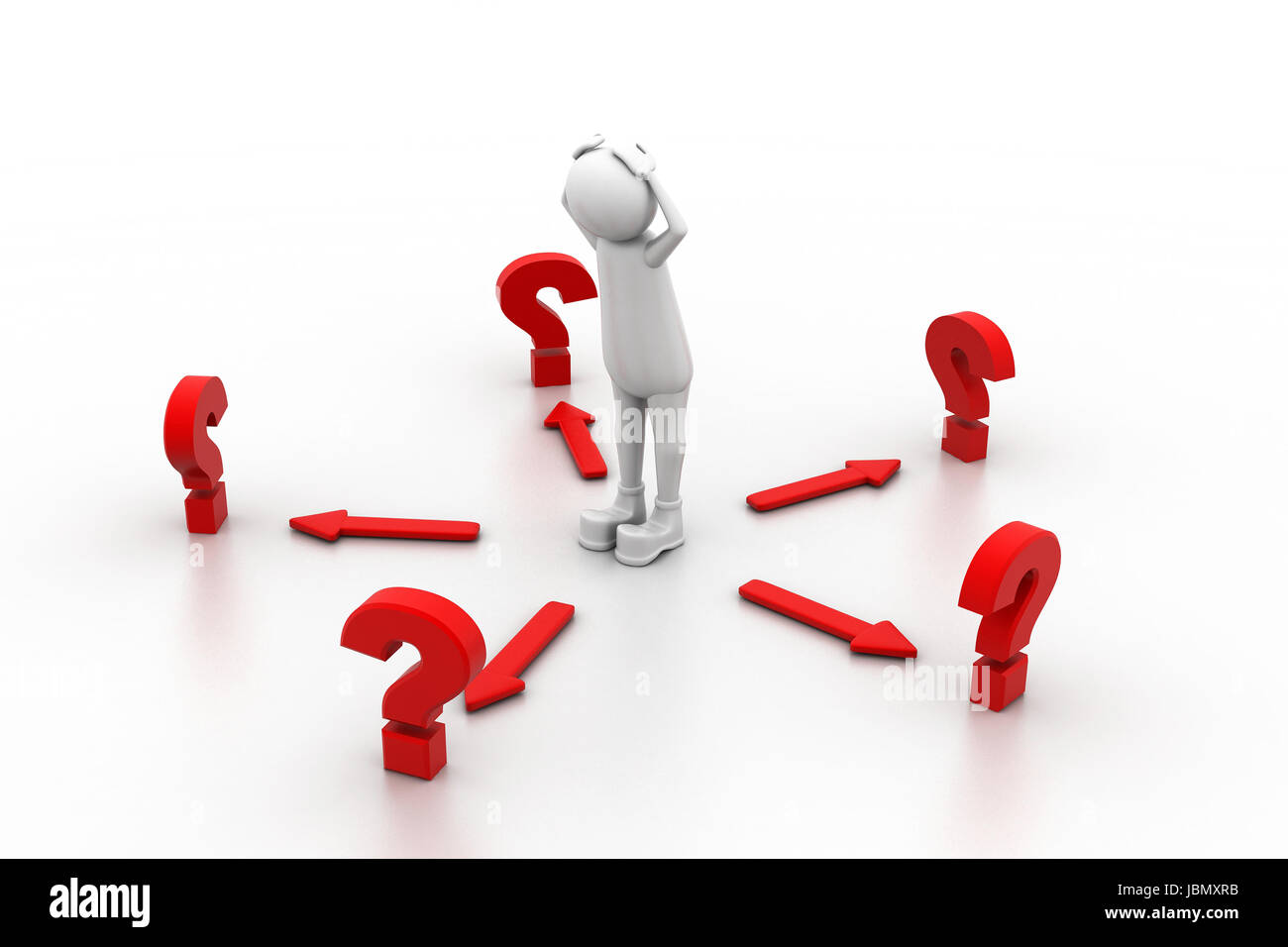 Confused with questions Stock Photo - Alamy