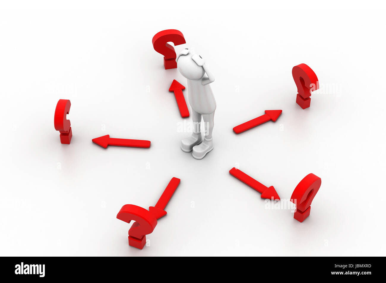 Confused with questions Stock Photo - Alamy