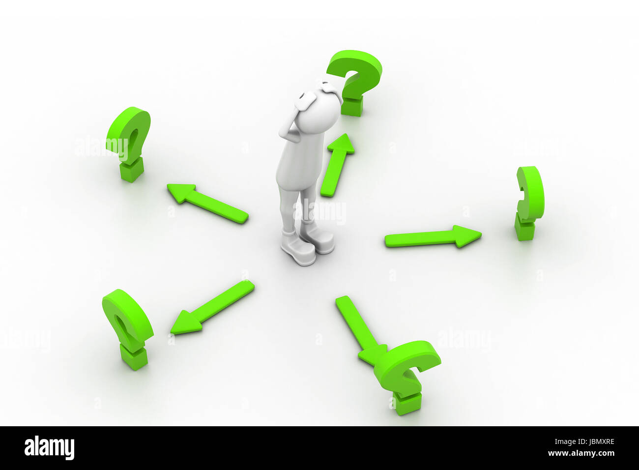 Confused with questions Stock Photo - Alamy