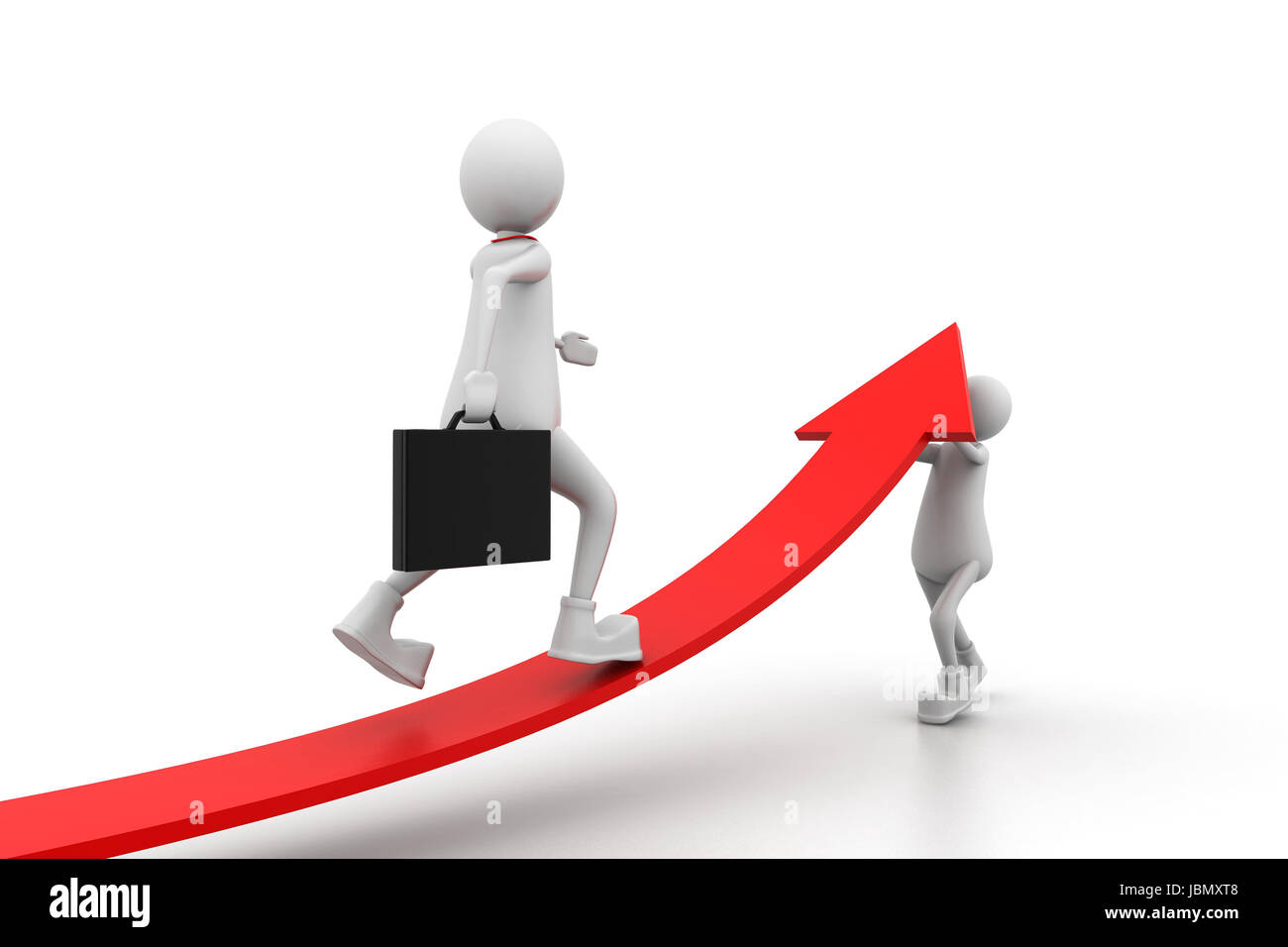 Growing business graph with people Stock Photo - Alamy