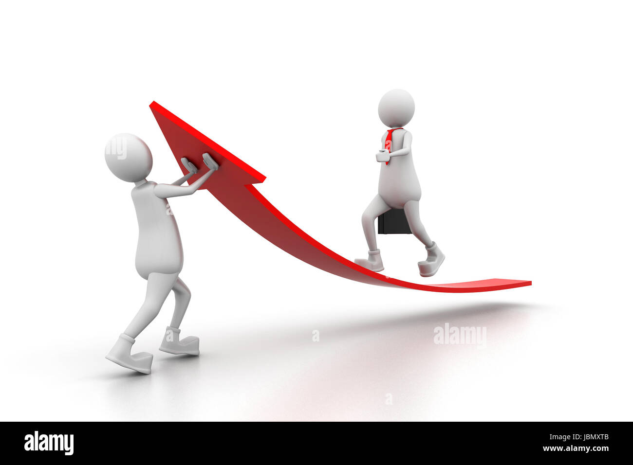 Growing business graph with people Stock Photo - Alamy