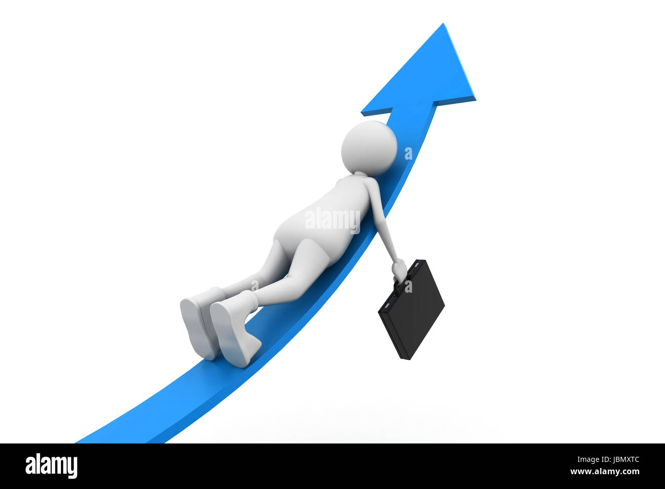 Business man flying to success Stock Photo - Alamy