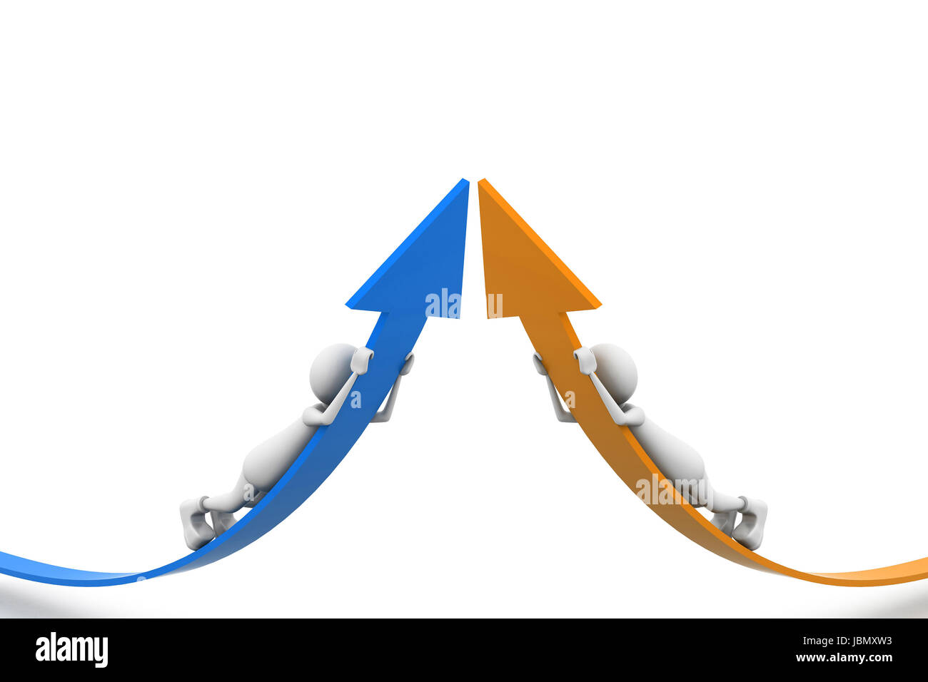 Man with arrow Stock Photo - Alamy