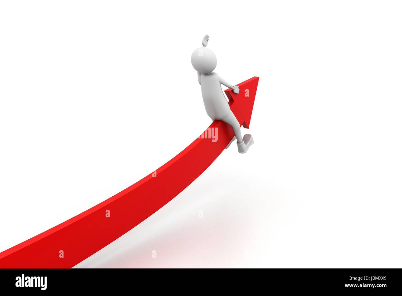 3d human red arrow growth hi-res stock photography and images - Alamy