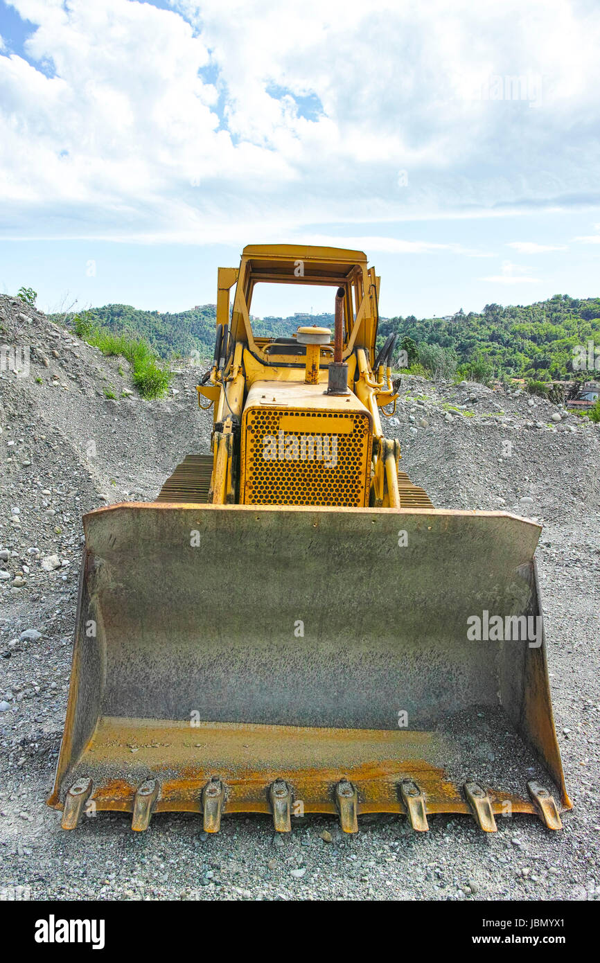 digger, Heavy Duty construction equipment parked at work site Stock ...