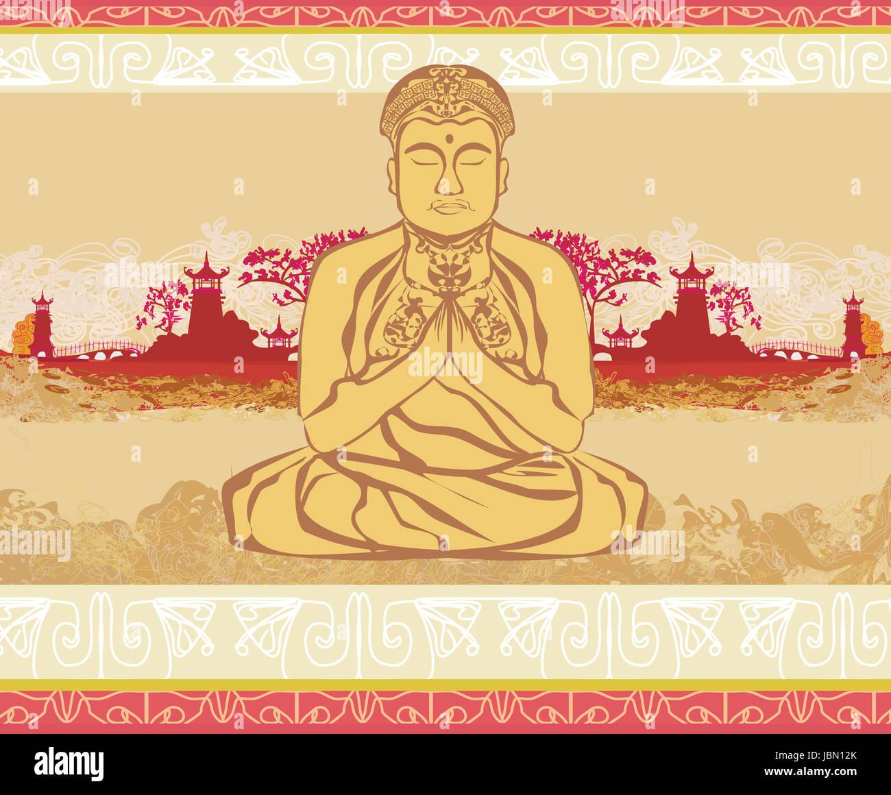 Buddha - abstract card Stock Photo - Alamy