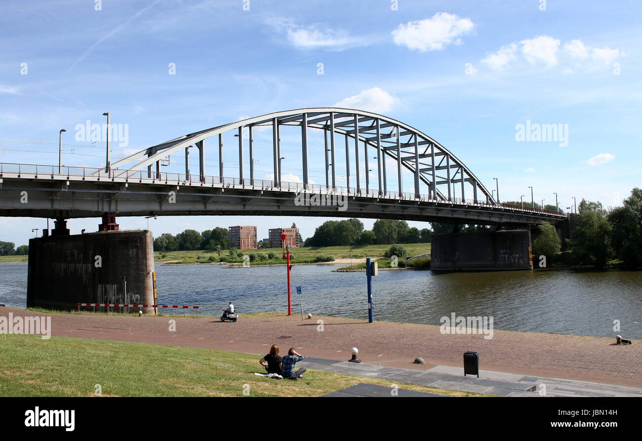 John Frostbrug (John Frost Bridge) over the Lower Rhine, centre of ...
