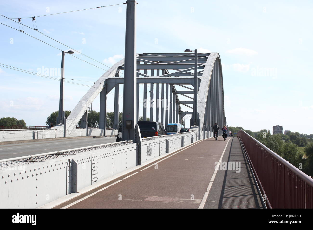 John Frostbrug (John Frost Bridge) over the Lower Rhine, centre of ...