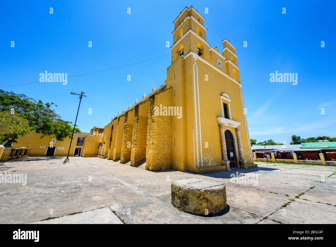 Church Nuestra Senora de la Natividad, in Acanceh, Yucatan state ...