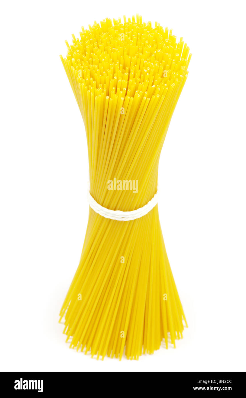 Bunch of spaghetti isolated on white background Stock Photo - Alamy