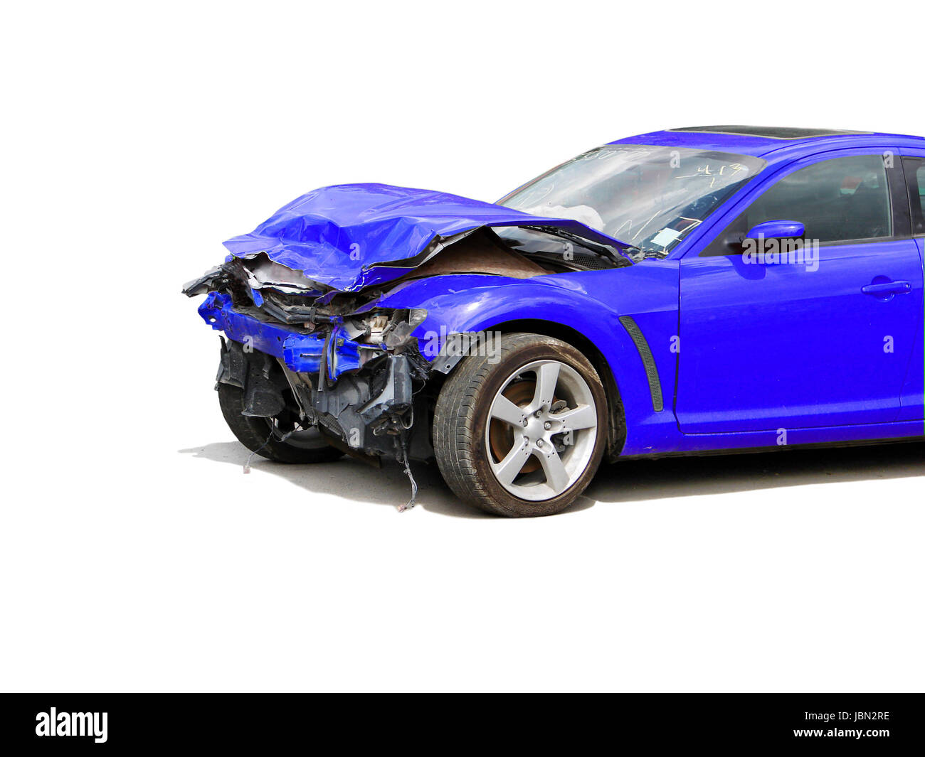 auto accident truck hit right front Stock Photo - Alamy