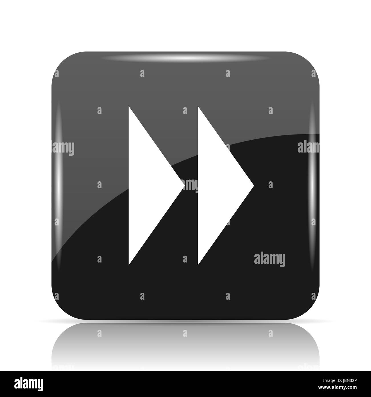 Fast forward sign icon. Internet button on white background Stock Photo ...