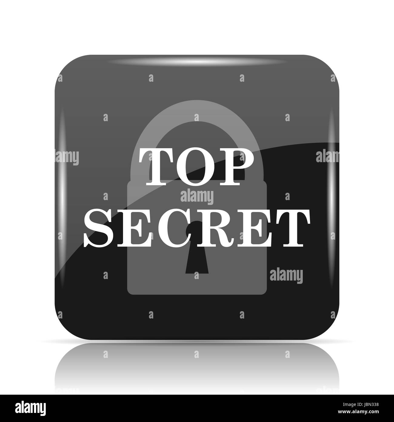 Top secret icon. Internet button on white background Stock Photo - Alamy