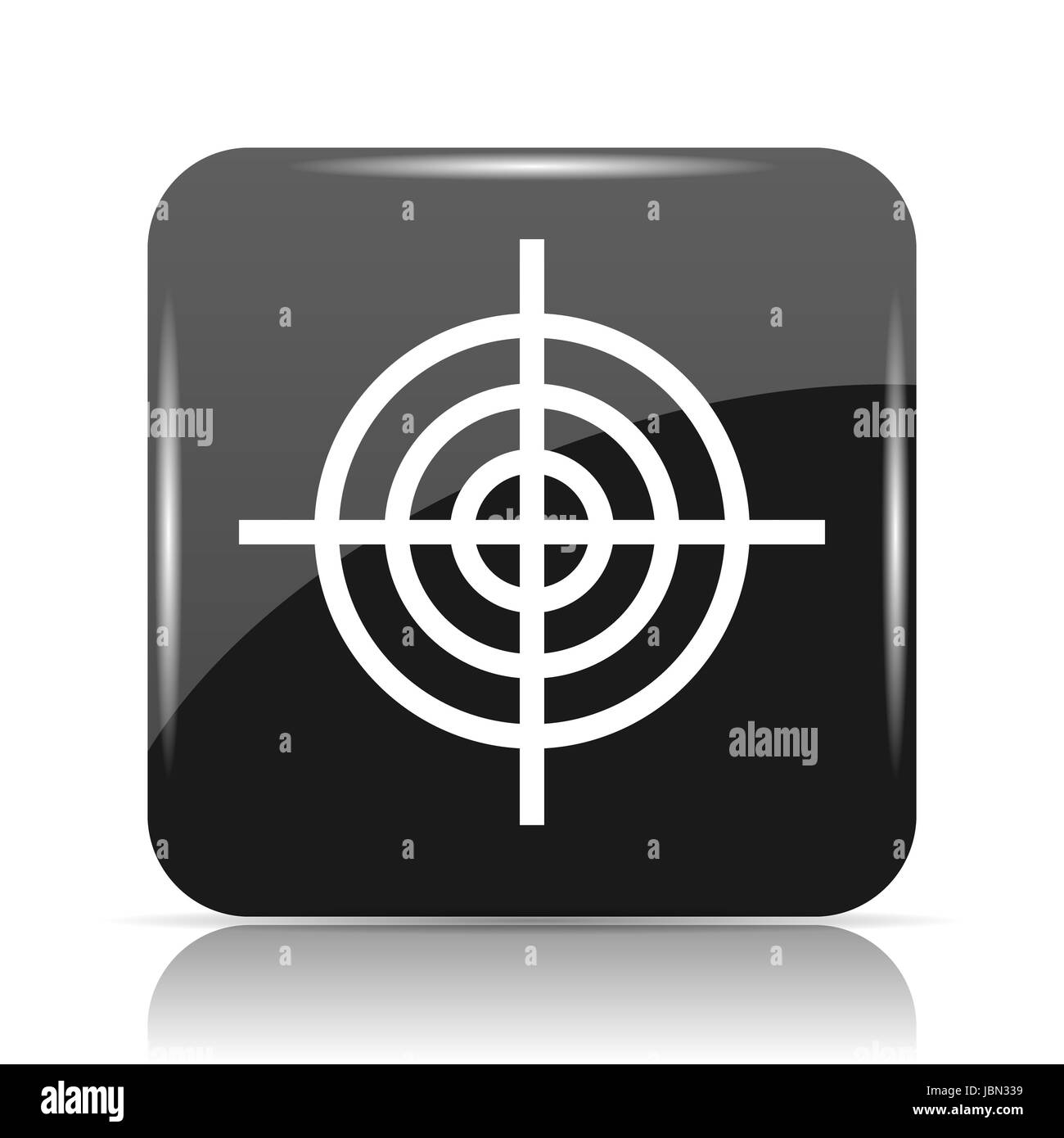 Target icon. Internet button on white background Stock Photo - Alamy