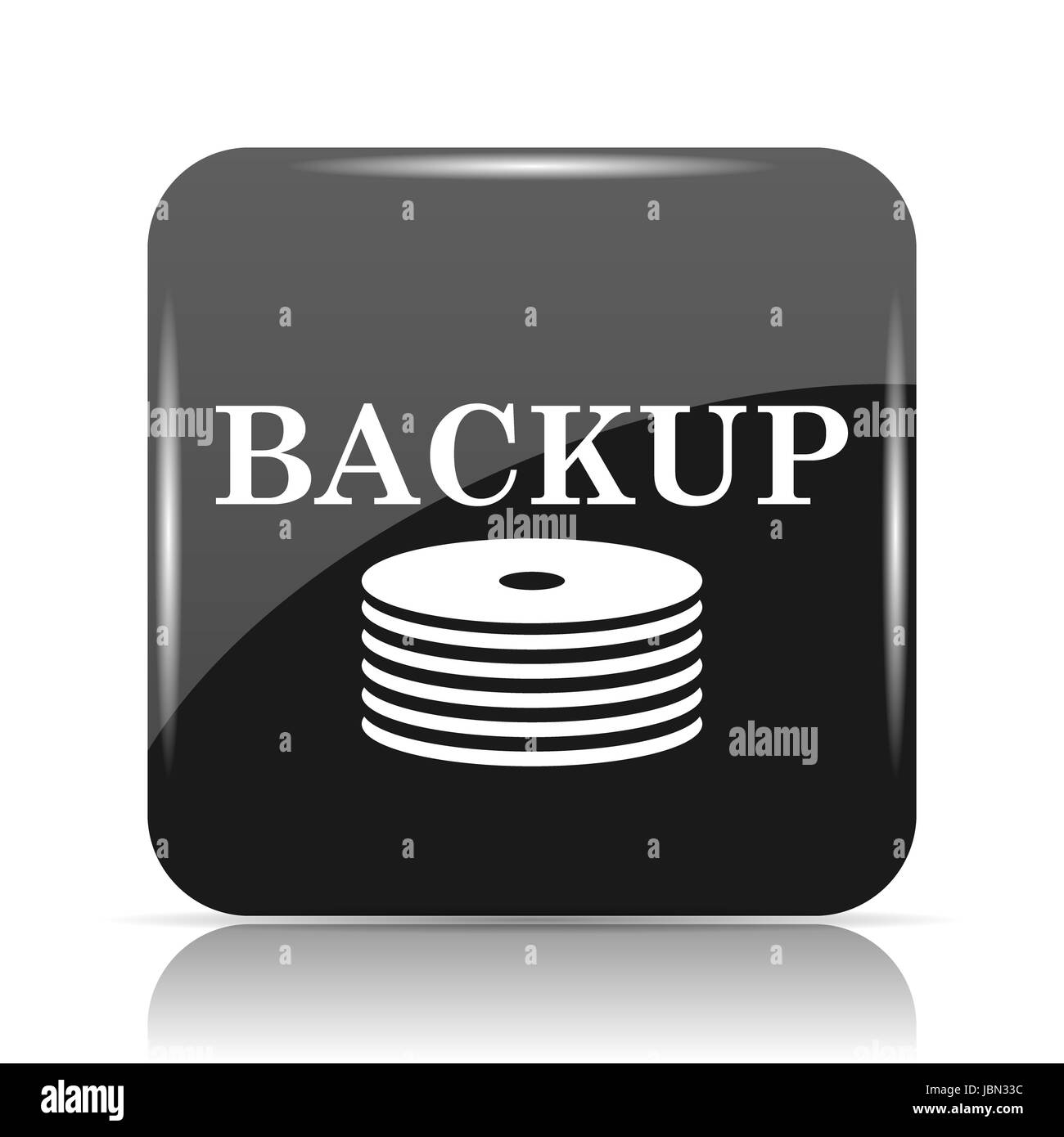 Back-up icon. Internet button on white background Stock Photo - Alamy